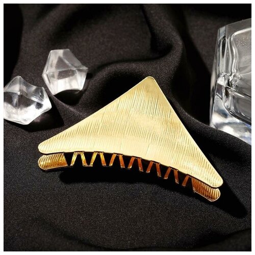 Краб для волос Амаль треугольник, 7,5 см, золото