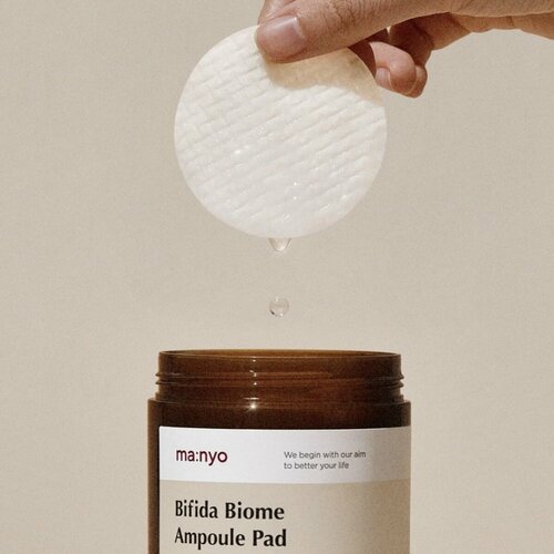 Manyo Factory Bifida Biome Ampoule Pad - увлажняющие пэды с бифидокомплексом для сияющего ровного тона кожи
