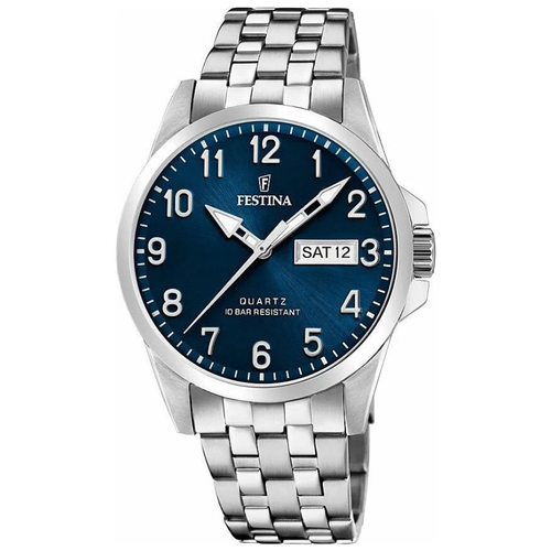 Наручные часы FESTINA Classics, синий, серебряный