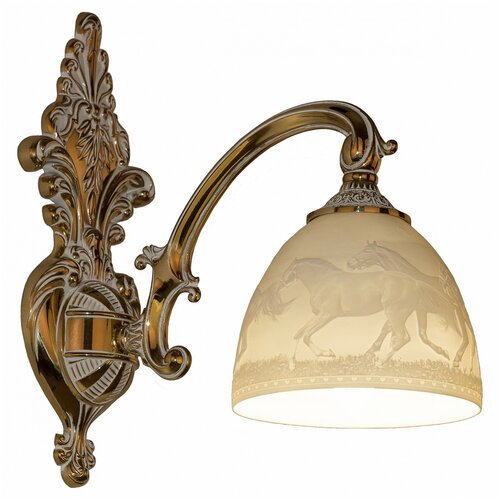 Бра Bohemia Ivele Crystal 7209B14/1/175 GW P1 D Horse, E14, 40 Вт, цвет арматуры: золотой