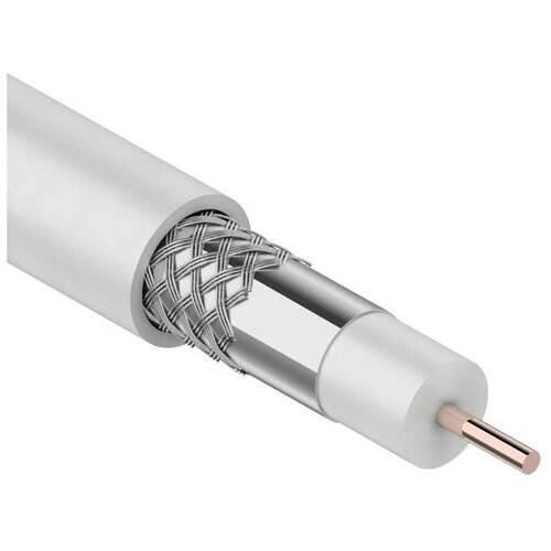 Коаксиальный кабель PROconnect RG-6U, 75 Ом, CCS/Al/Al, 48%, бухта 20 м, белый 01-2205-20 16124591