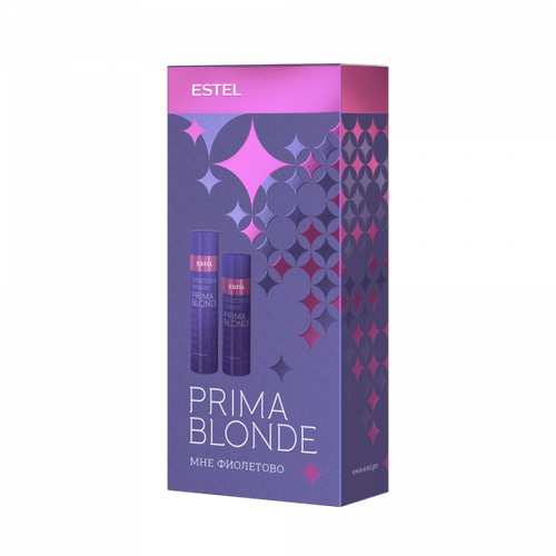 Estel PRIMA BLONDE Набор "Мне фиолетово" для холодных оттенков блонд шампунь+бальзам