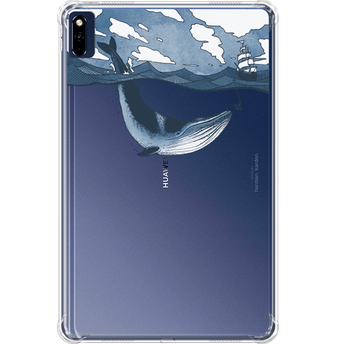 Противоударный силиконовый чехол для планшета Huawei MatePad 10.4 Большой кит
