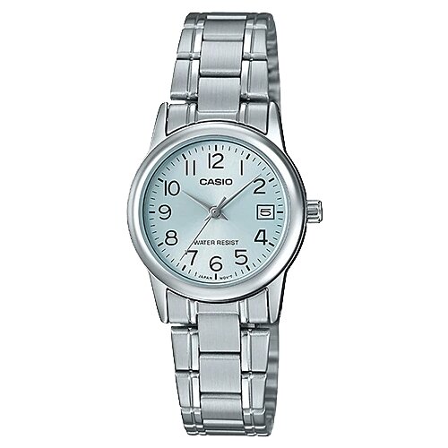Наручные часы CASIO Collection LTP-V002D-2B, голубой, серебряный