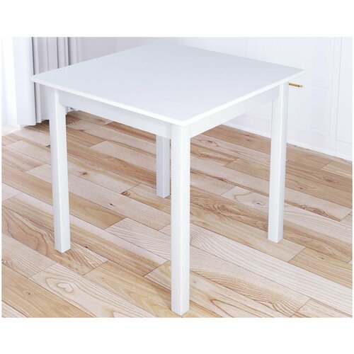 Стол кухонный Классика квадратный с белой столешницей и ножками, 20 мм, 60х60х75 см
