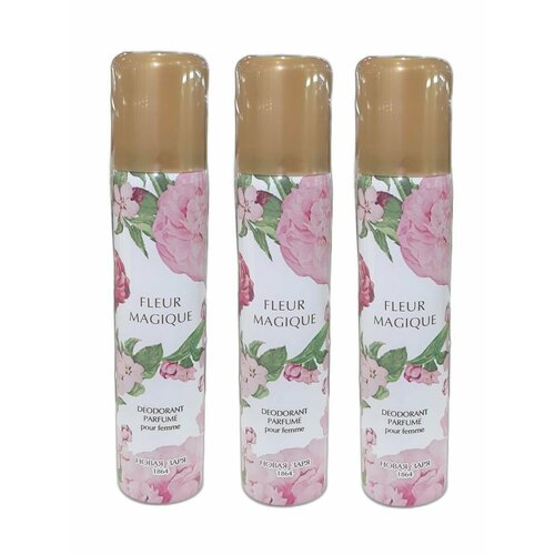 Дезодорант парфюмированный для женщин "Магический цветок"/"Magique Fleur" 75 мл - 3 шт.