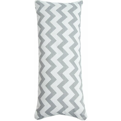 Подушка ортопедическая (Валик) с лузгой гречихи AMARO HOME Eco Line 20х50 см, (Зигзаг серый)