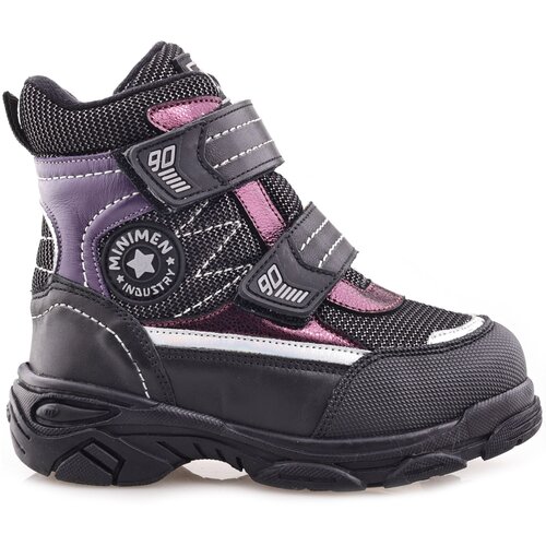 Ботинки MINIMEN, размер 28, черный, фиолетовый