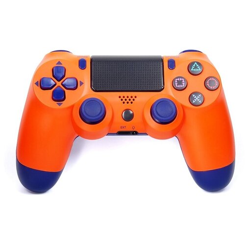 Геймпад/Джойстик/Контроллер беспроводной для консоли/приставки PS4 оранжевый закат