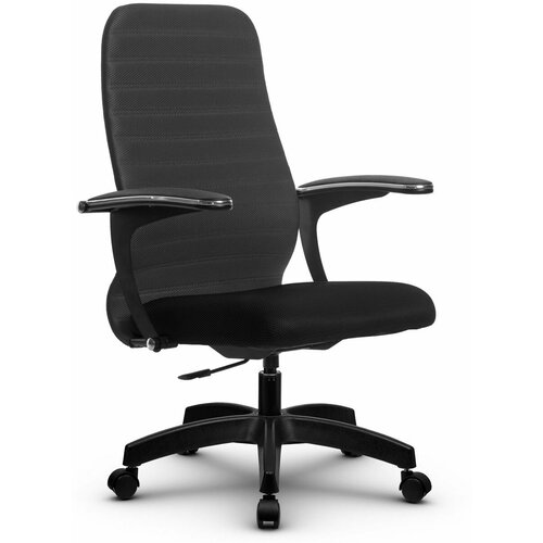 Компьютерное офисное кресло mетта SU-СU160-10Р, PL, Темно-серое/Черное