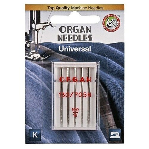 Игла/иглы Organ Universal 100, серебристый , 5 шт.