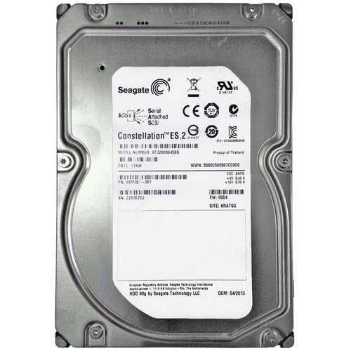 Жесткие диски Seagate Жесткий диск Seagate Constellation 2TB 6G SAS 7.2K-rpm SAS 3.5" ST32000645SS