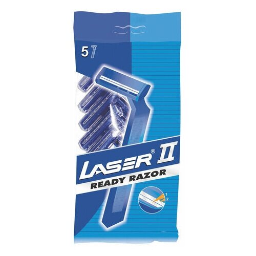 Бритвы одноразовые комплект 5LASER 2 (аналог Gillette 2), 5 шт