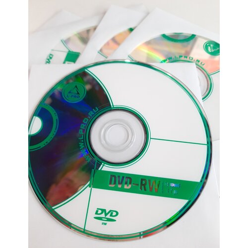 Диски DVD-RW L-Pro 4,7 Gb 4-x в конвертах с окном по 5 штук.