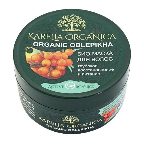 Karelia Organica Био-маска для волос «Organic Oblepikha» глубокое восстановление и питание, 220 г, 220 мл