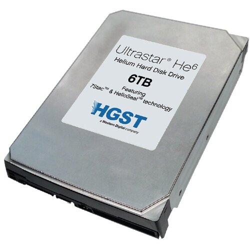 Жесткий диск HDD 6.0Tb HGST, SATA-III, 128Mb, 7200rpm, Ultrastar He8 (HUH728060ALE604)