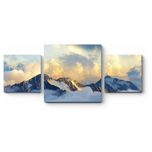 Модульная картина Альпийский пейзаж 130x56