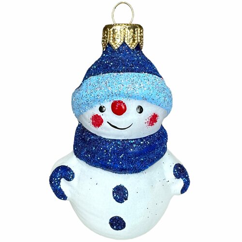 Ёлочная игрушка "Снеговичок в синей шапке" (Эвис)