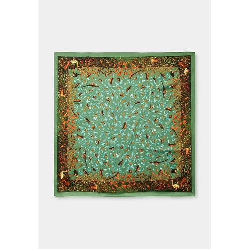 Платок Rosedena,90х90 см, зеленый