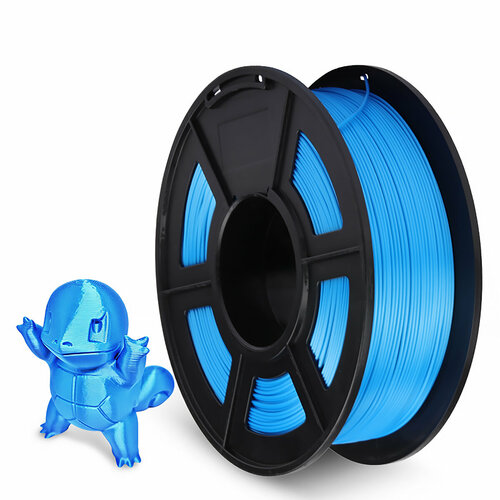 Филамент NVPRINT Silk PLA+ Blue для 3D печати диаметр 1.75мм длина 330 метров масса 1 кг