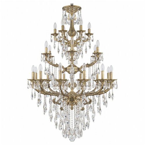 Люстра Bohemia Ivele Crystal 7116 71116/12+6+6/300/3d B FP, E14, 960 Вт, кол-во ламп: 24 шт., цвет: бронзовый