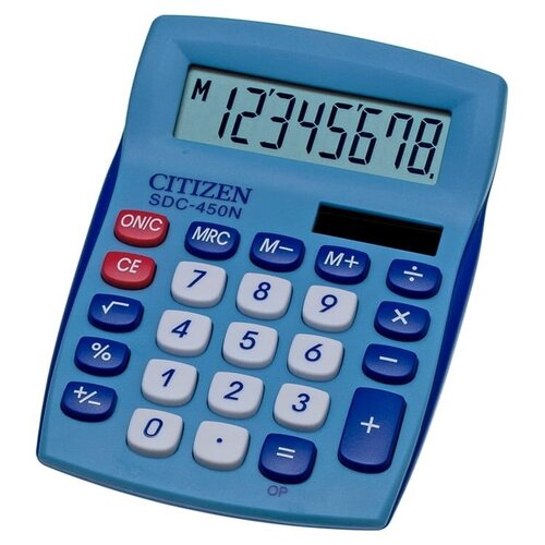 Калькулятор бухгалтерский CITIZEN SDC-450N, синий