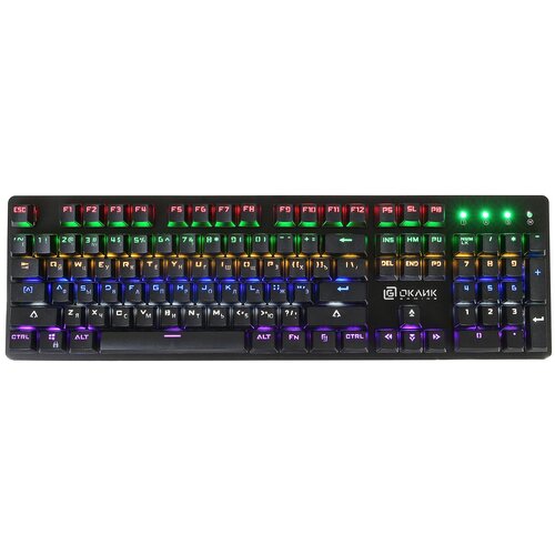 Клавиатура OKLICK 990G Rage Blue Switch, черный