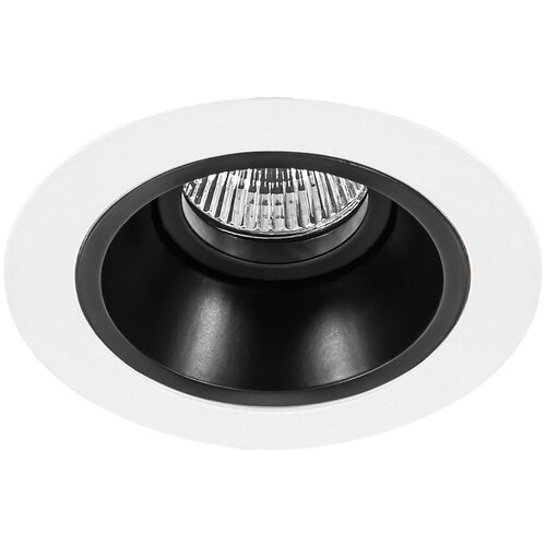 Светильник Lightstar Domino D61607, GU5.3, 50 Вт, 4000, нейтральный белый, цвет арматуры: белый, цвет плафона: черный