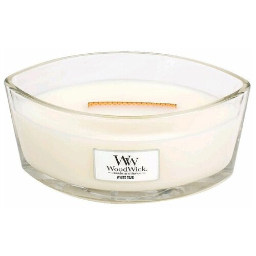 Свеча WoodWick White Teak (76039), эллипс, белый