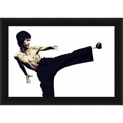 Плакат, постер на холсте Брюс Ли (Bruce Lee). Размер 30 х 42 см