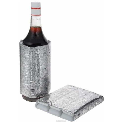 Чехол для бутылки VacuVin Active Cooler Wine, серебристый