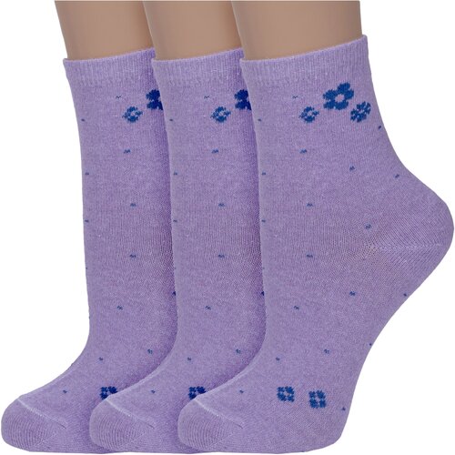 Носки Альтаир, 3 пары, размер 25, фиолетовый