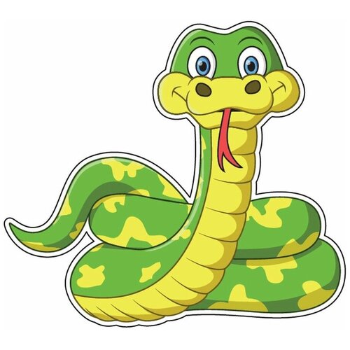Наклейка декоративная Змея 15x13 см