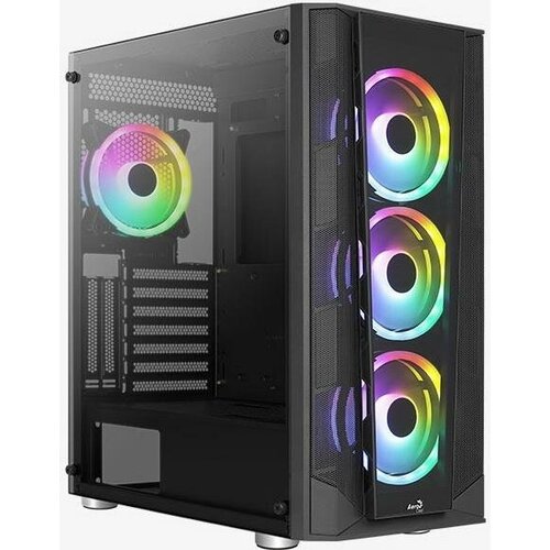 Корпус ATX Aerocool PRISM-G-BK-v2 Без БП чёрный