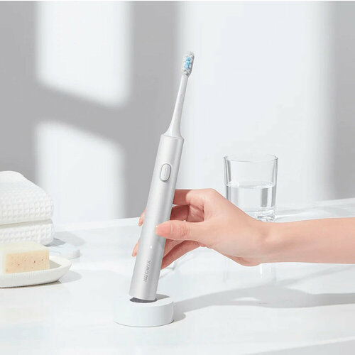 Электрическая зубная щётка Xiaomi Mijia Toothbrush T302 (MES608) с 4 насадками, Цвет: Silver, Жесткость: средняя