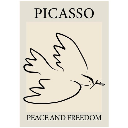 Постер / Плакат / Картина Пабло Пикассо - Свободный полет 90х120 см в подарочном тубусе