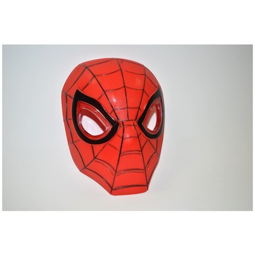 Маска "Человек-паук" с подсветкой люкс красная