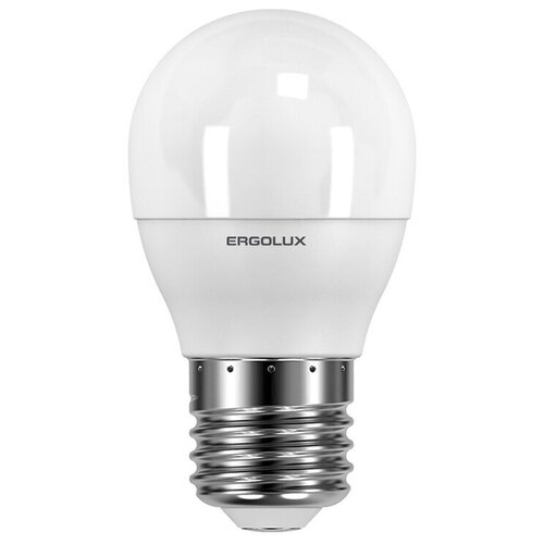 Лампа светодиодная Ergolux 12877, E27, G45, 7 Вт, 6500 К