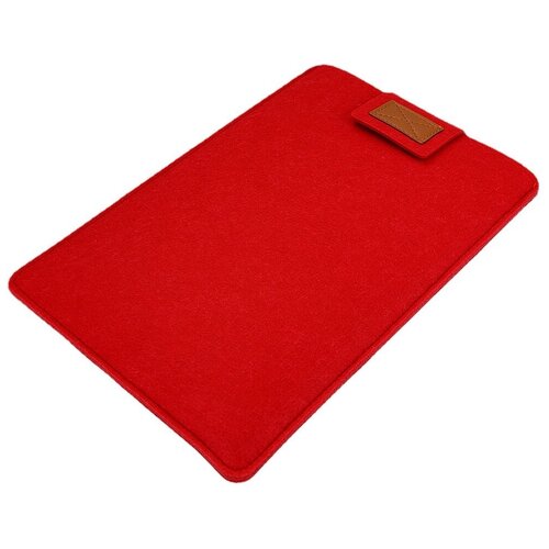 Чехол войлочный на липучке для ноутбука 15.6-16 дюймов, размер 39-29-2 см, красный