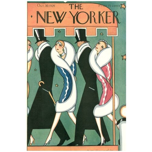 Постер / Плакат / Картина Обложки New Yorker - Влюбленные пары 60х90 см в подарочном тубусе