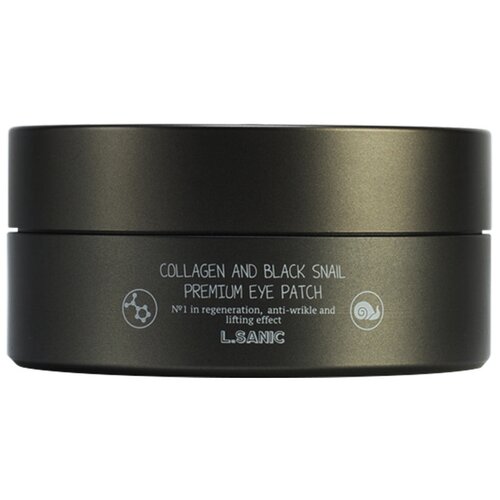 L.Sanic Гидрогелевые патчи Collagen and black snail premium eye patch, 60 шт.