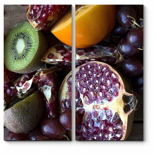 Модульная картина Экзотические фрукты 90x90