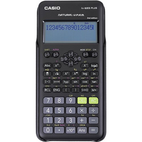 Калькулятор инженерный CASIO FX-82ESPLUS-2-WETD (162х80 мм), 252 функции, батарея, сертифицирован для ЕГЭ, FX-82ESPLUS-2-S