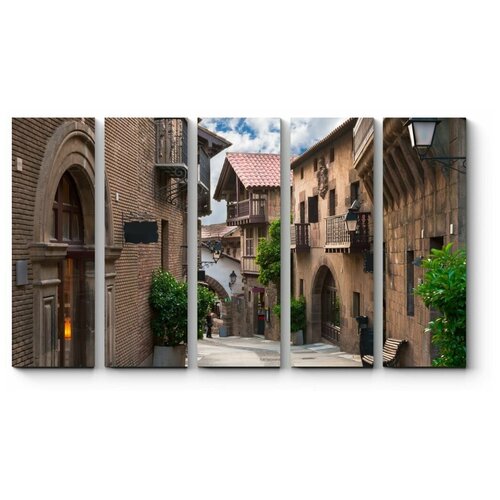 Модульная картина Старинная улочка Барселоны180x108