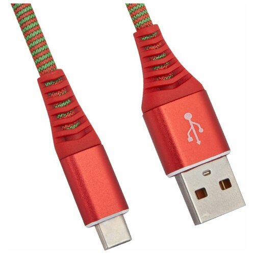 Кабель Liberty Project USB - USB Type-C "Носки", 1 м, красный