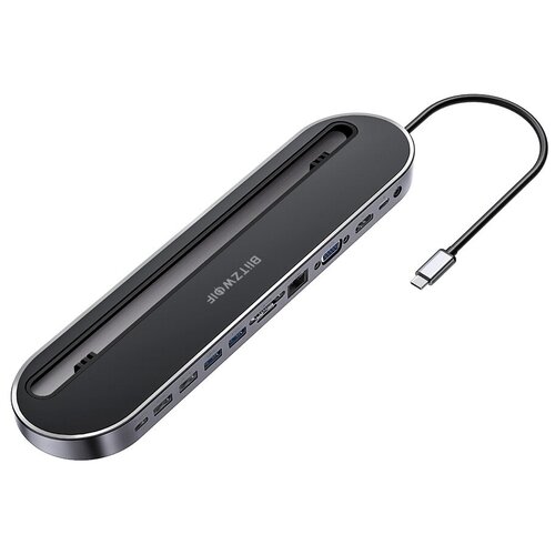 USB-Хаб BlitzWolf BW-TH9 12 in 1 USB C Docking Hub Black