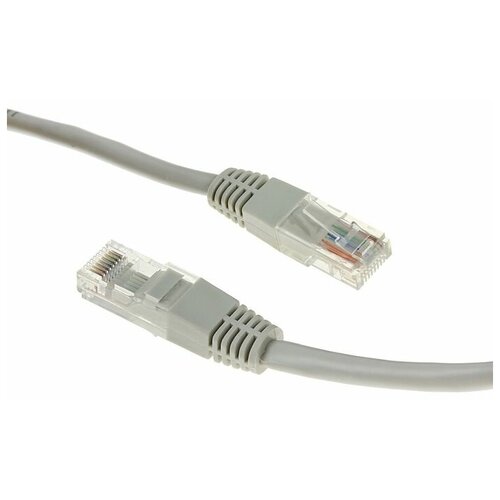 Патч-корд Gembird PP12e-10M, UTP 5е кат, RJ-45(m)-RJ-45(m), 10 м, серый