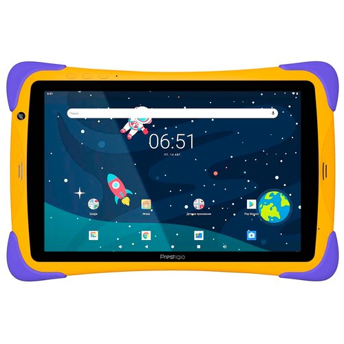 10.1" Планшет Prestigio SmartKids Up (2021), RU, 1/16 ГБ, Wi-Fi, Android 10 Go Edition, оранжевый/фиолетовый