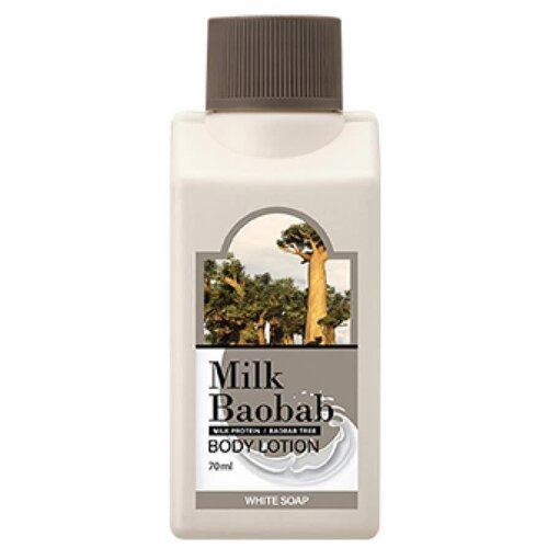 Питательный лосьон для тела с ароматом белого мыла Milk Baobab Body Lotion White Soap Travel Edition, 70 мл