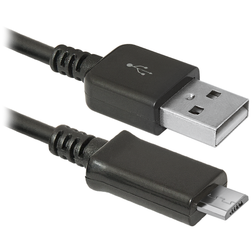 Кабель Defender USB - microUSB (USB08-03H), 1 м, 1 шт., черный